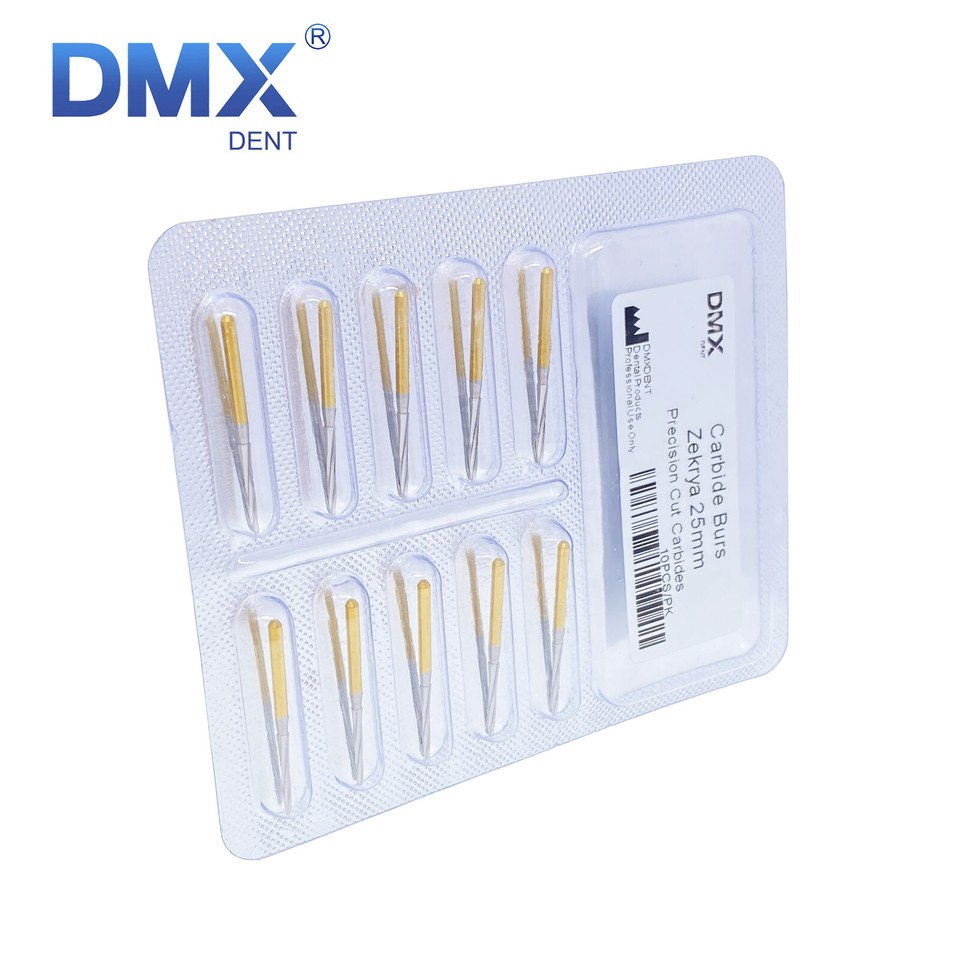 Dental Surgical Zekrya Endo-Z Carbide Tungsten Drill Burs FG Gold Bur ...