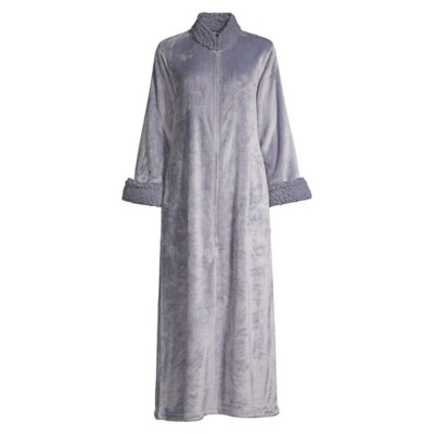 Natori Purple Plush Sherpa Zip Caftan Lounger Robe Women's XS | eBay