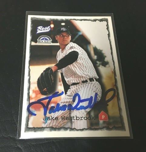 JAKE WESTBROOK AUTOGRAPH 1997 BEST AUTOGRAPHED CARD ROCKIES INDIANS | eBay