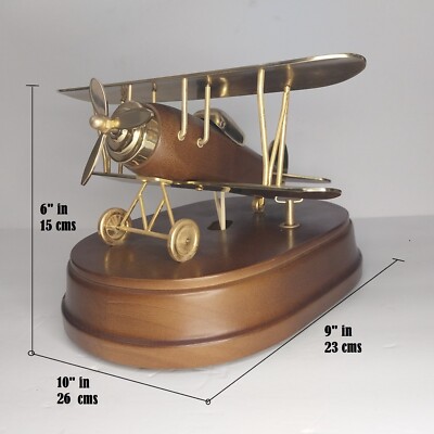 Vintage Biplane Collector Items - Classic Wood/Metal Old Model Musical ...