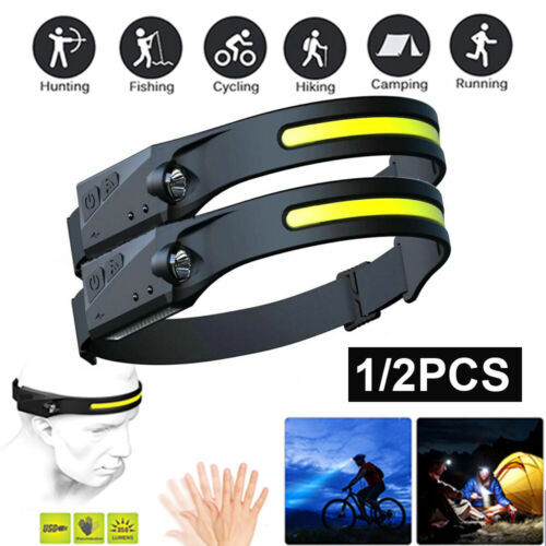 1/2X Waterproof COB Headlamp Night Buddy LED Motion Sensor Head Torch ...