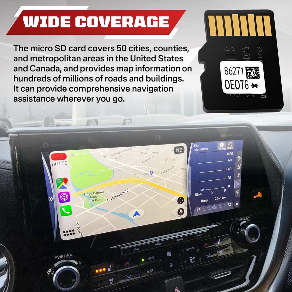 2024 MAP UPDATE GPS NAVIGATION MICRO SD CARD FOR TOYOTA MODELS 86271 ...