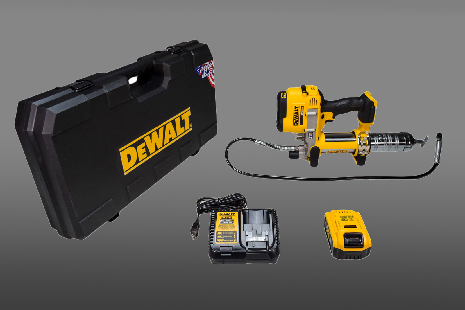 DeWalt DCGG571M1 20V Cordless 10,000 PSI Grease Gun w/ Battery, Charger ...