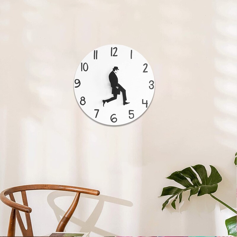 of Silly Walk Wall Clock Novelty Comedian Wall Watch Funny Clock | eBay