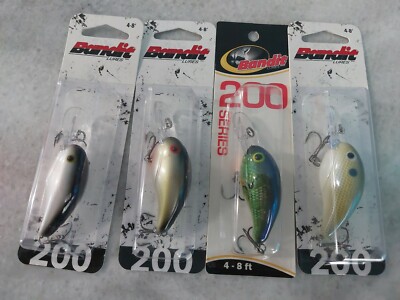 Lot of 4 Bandit 200 Lures In 4 Fish Catching Colors! | eBay