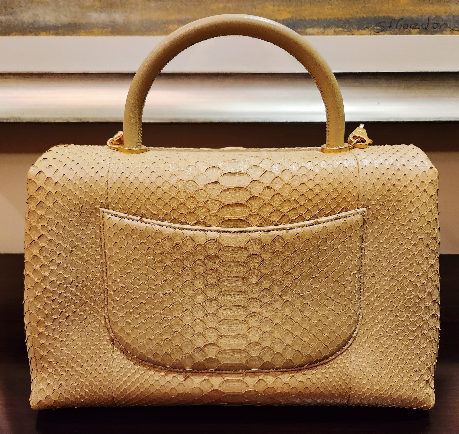 Chanel | Python Snakeskin Bag | Beige Tan | 25171080 | BRAND NEW MEGA ...