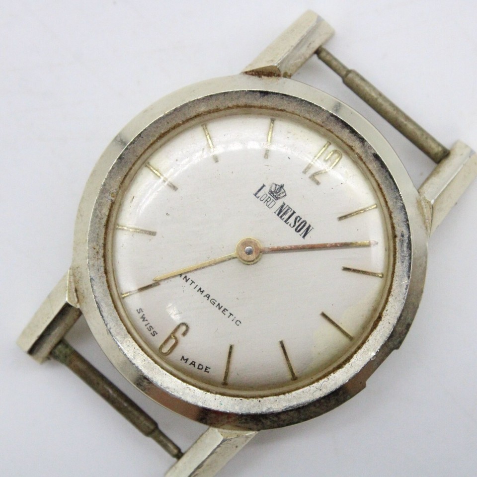 Vintage Lord Nelson Swiss Made Watch Unisex Gold Tone Stainless Steel ...