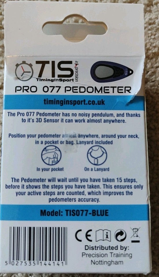WALKING PEDOMETER - TIS PRO 077 3D RRP £15 - HIKING FITNESS STEP ...
