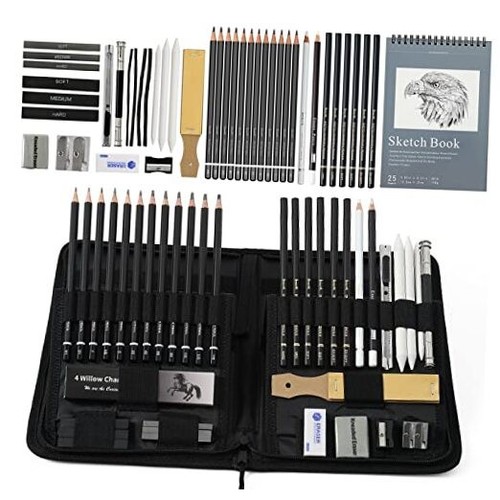 Pack Drawing Set Sketching Kit, Pro Art Sketch Supplies with Sketchbook ...