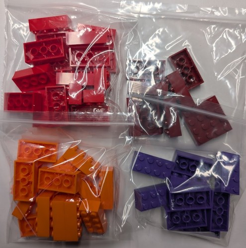 Job Lot 4 Lego 2 x 6 Bricks Various Colours, Brand New. | eBay UK