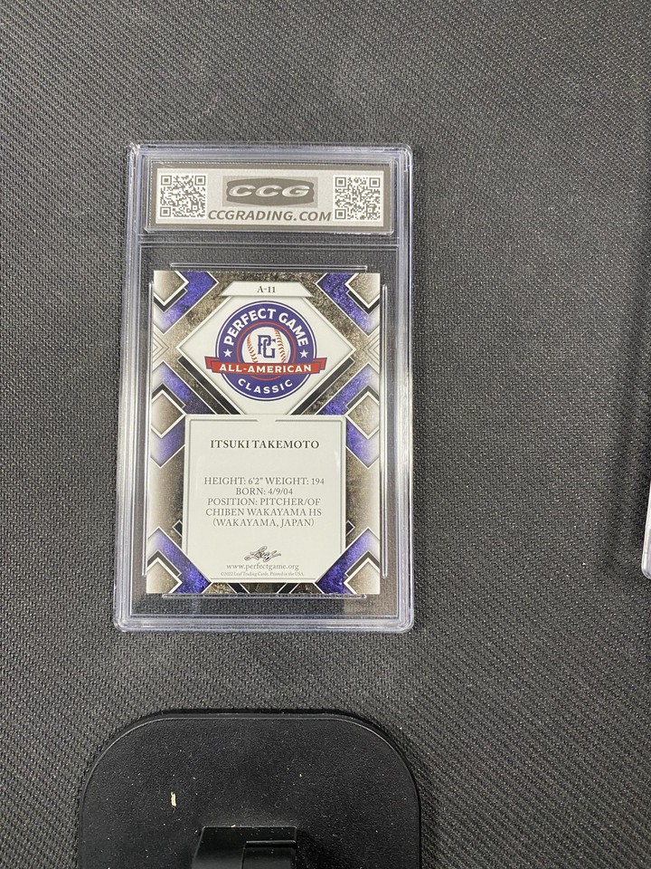 Itsuki Takemoto 2022 Leaf Perfect Game A11 CCG 10 RC | eBay