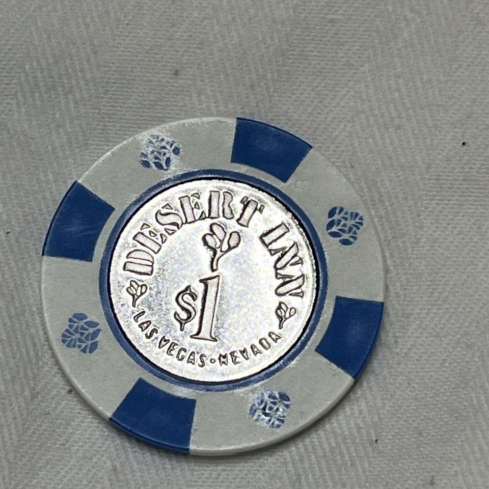 Lot 2 $1 Desert Inn Casino Poker Chip Las Vegas CIC Coin In Chip Metal ...