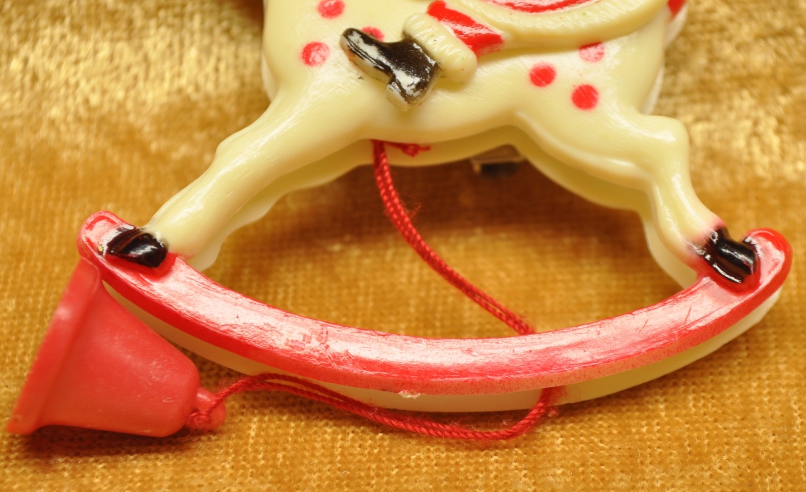 Vintage Santa Riding a Reindeer Pin~ Pull Cord | eBay