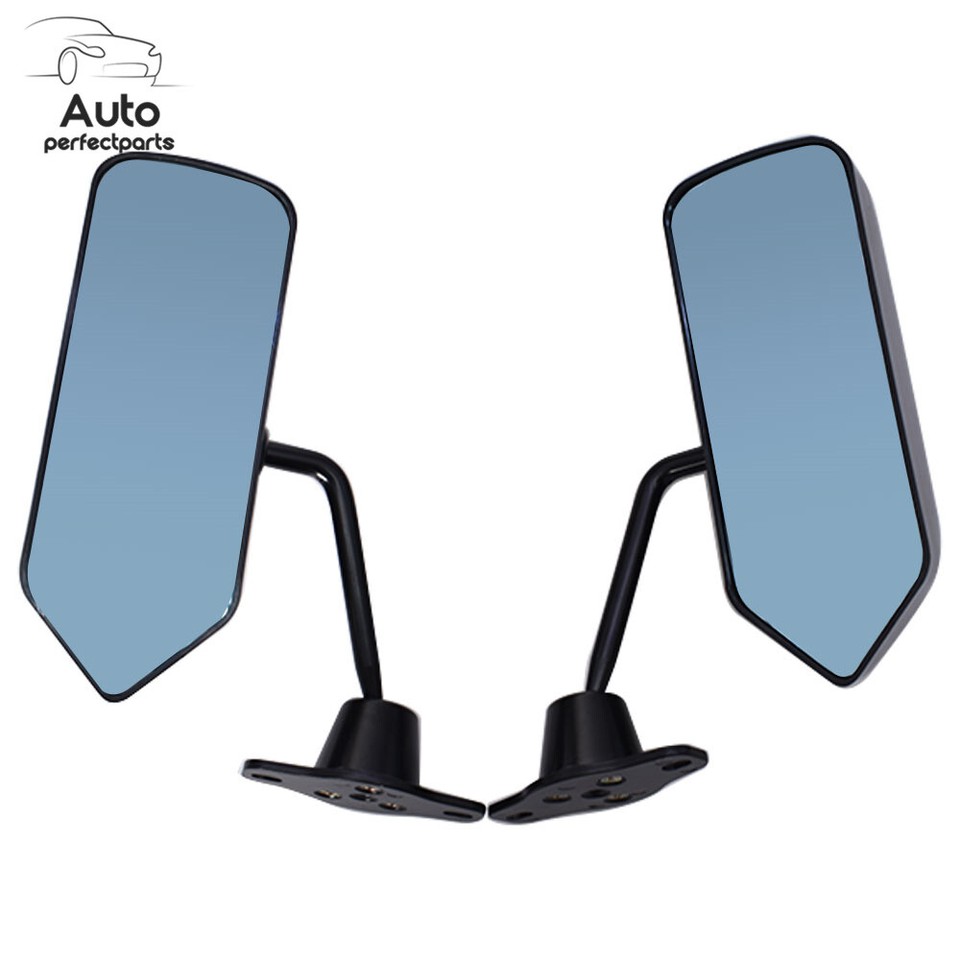 Black Car Racing Rearview Side Wing Mirrors Convex Glass 2PCS Universal ...