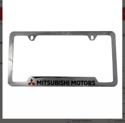 License Plate Frame, Chrome - Mitsubishi (MZ315277) 22-24 Eclipse Cross ...