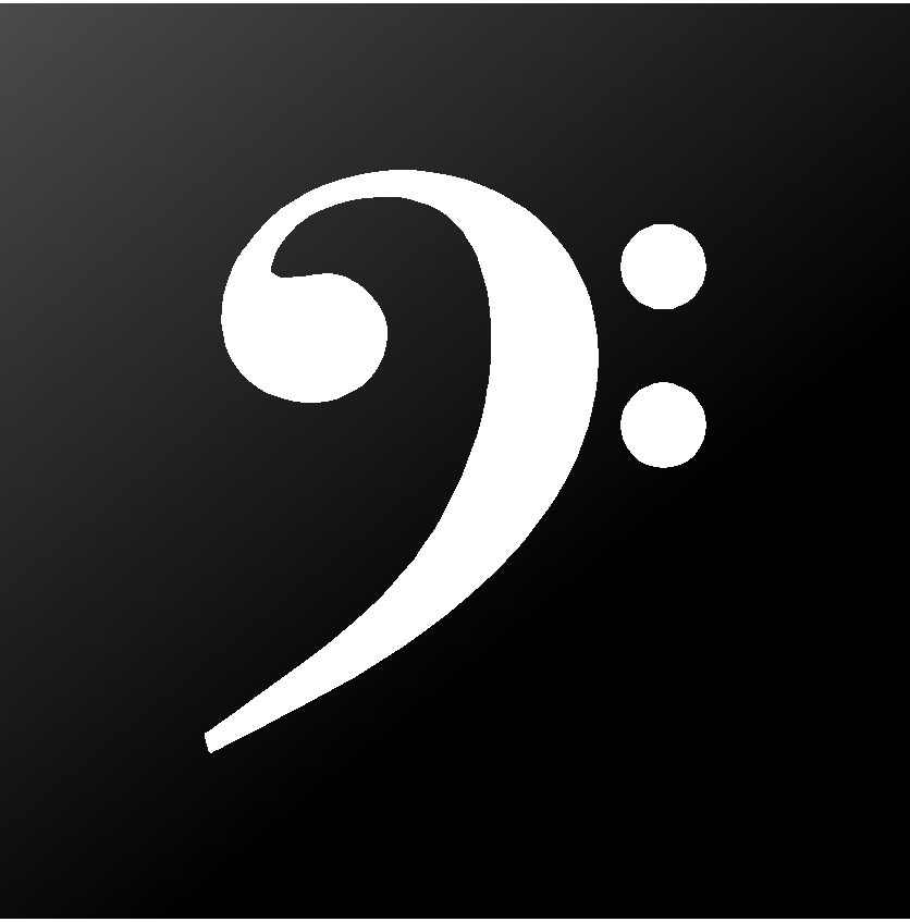 Bass Clef Symbol Vinyl Decal Laptop Guitar Car Window Sticker | eBay