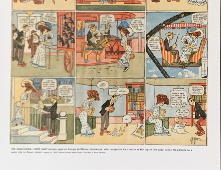 Editorial Cartoon Newlyweds Their Baby Snookums Coney Island George ...