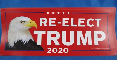 WHOLESALE LOT OF 10 RE-ELECT TRUMP PRESIDENT 2020 Campaign STICKER ...