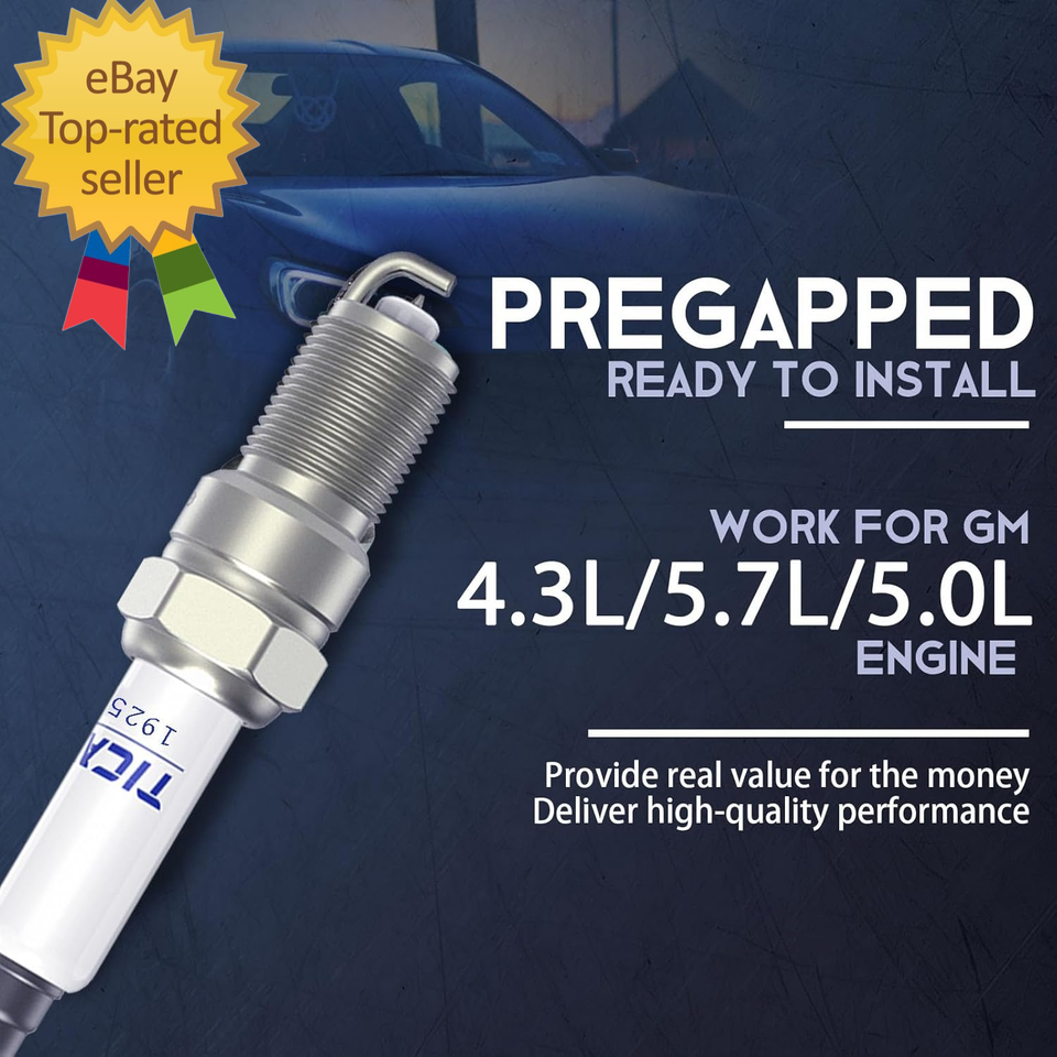 Spark Plugs and Wires Compatible with Chevy 5.7L 4.3L 5.0L, 41 993 ...