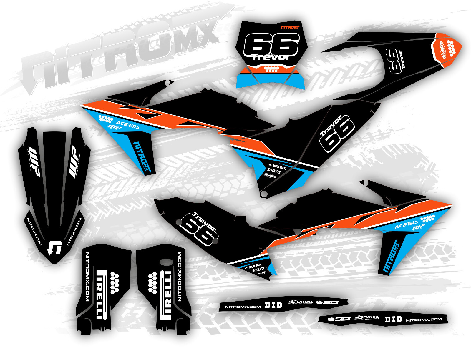 NitroMX Graphics fits KTM SX XC 125 150 SXF XCF 250 300 350 450 2023 ...