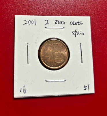 2001 2 EURO CENTS SPAIN COIN - NICE WORLD COIN !!! | eBay
