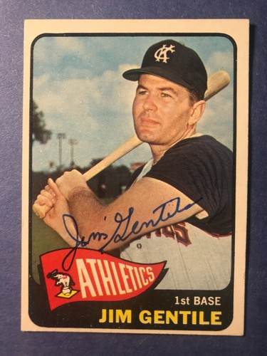SIGNED JIM GENTILE 1965 BASEBALL CARD AUTOGRAPHED - ATHLETICS | eBay