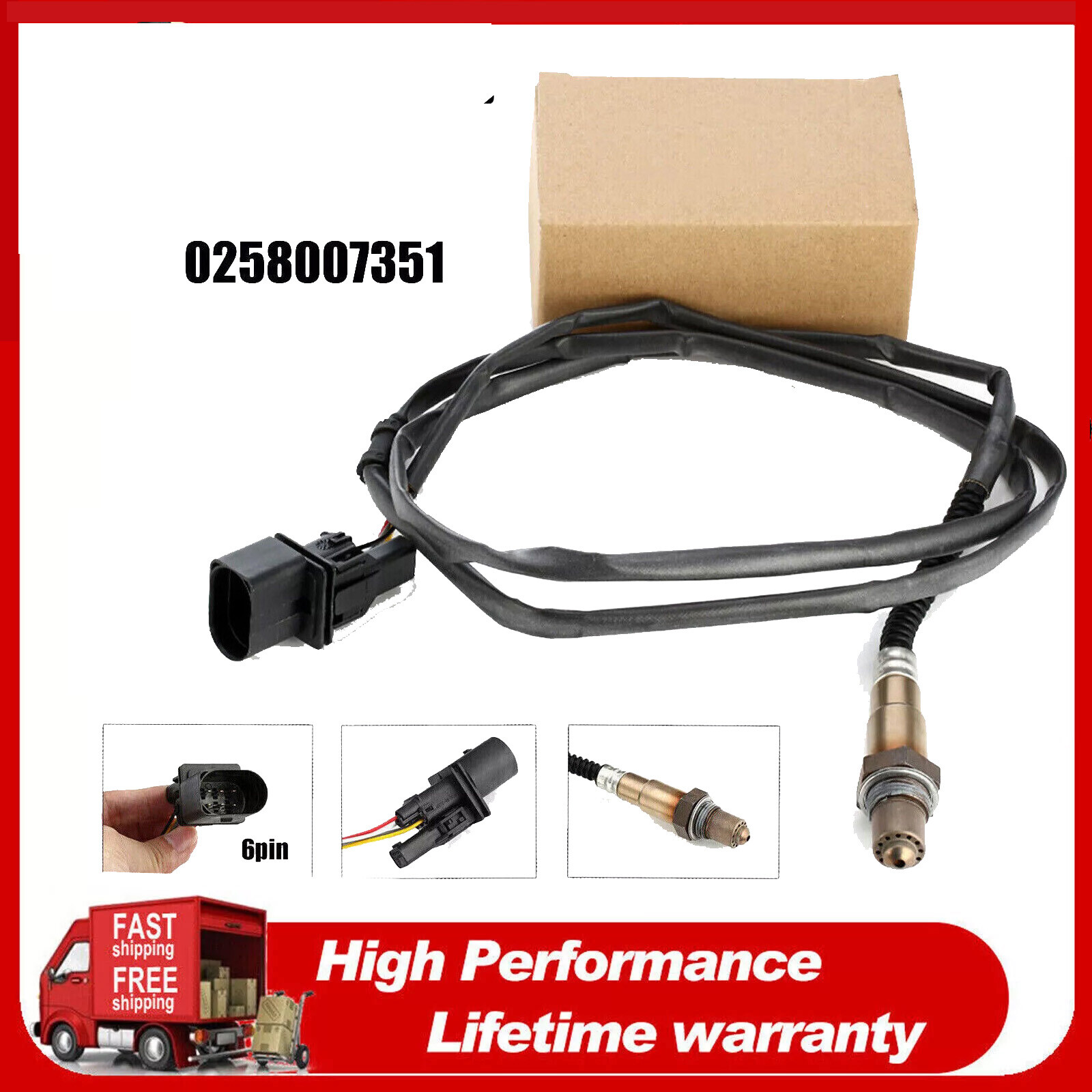 0258007351 Wide-Band Lambda Sensor Probe Fit VW Golf Bora MK4 Beetle ...