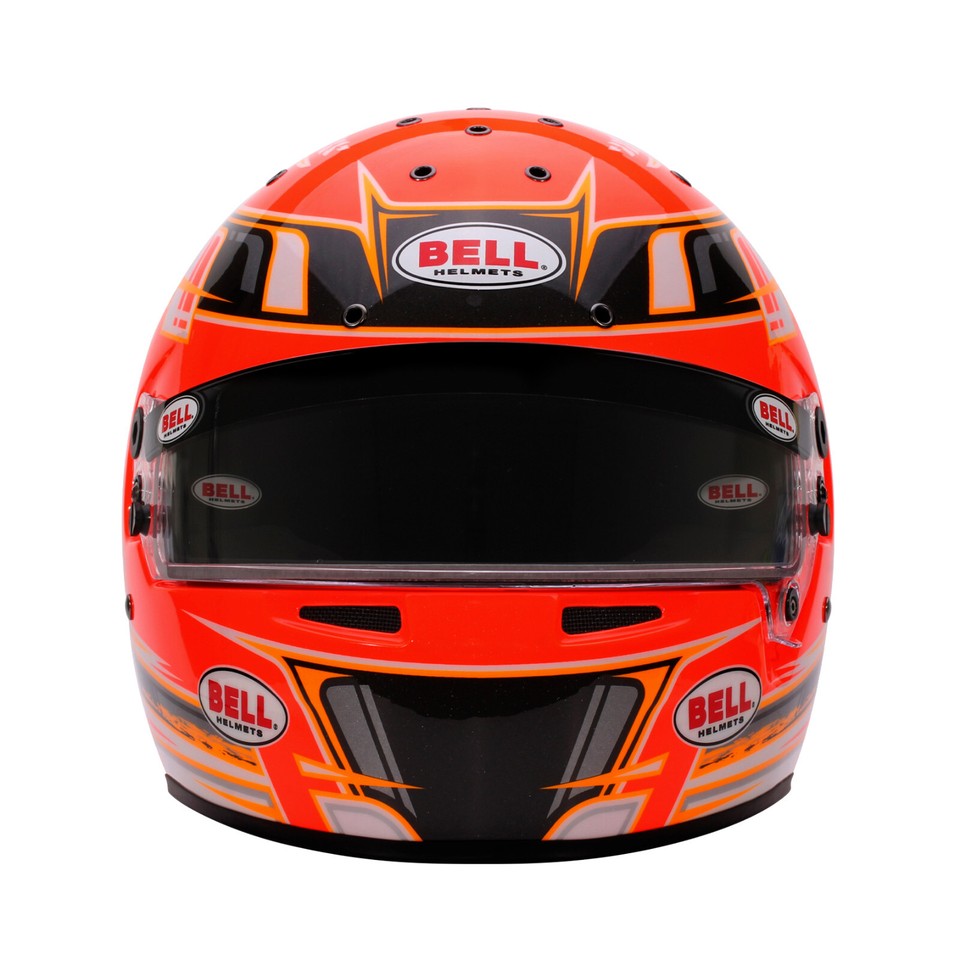 NEW! Bell KC7-CMR Champion Anthracite/Orange Full Face Kart Helmet ...