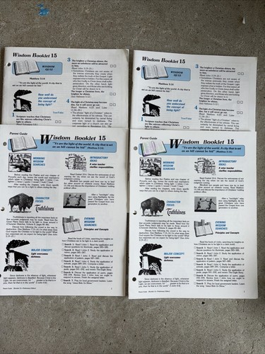 ATI Wisdom Booklet 15 And Parent Guide Planner IBLP Homeschool | eBay