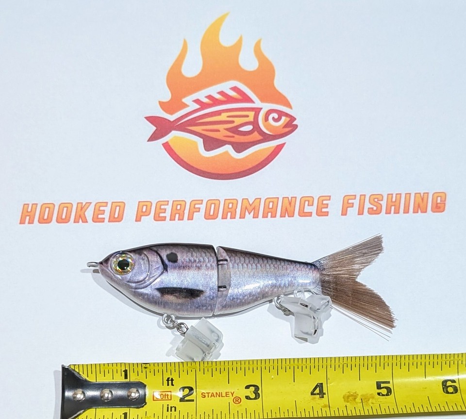 SLICKLINE 120 Jointed Sinking Minnow Glide Bait Fishing Lure Bass Pike ...