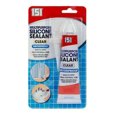 151 Silicone Sealant Clear Waterproof 70g Tube Kitchen Bathroom ...