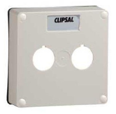 Clipsal INDUSTRIAL MOUNTING ENCLOSURE LID 28mm High, 1-Gang, 2x22mm ...