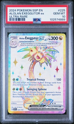 2024 Pokemon Surging Sparks Alolan Exeggutor Ex Ultra Rare 225/191 PSA ...