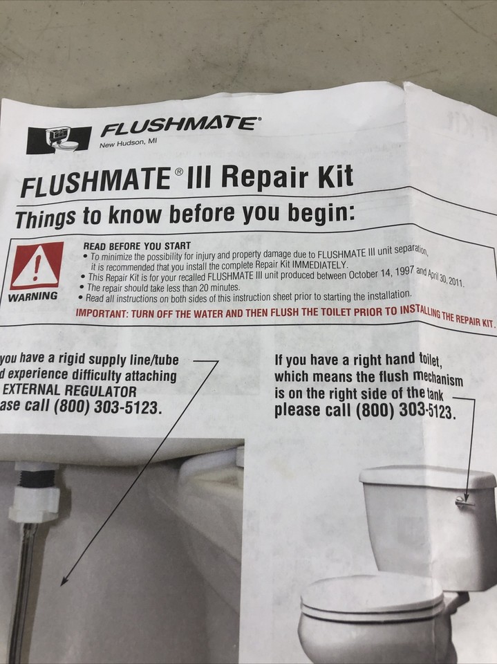 Flushmate III Repair Kit | eBay