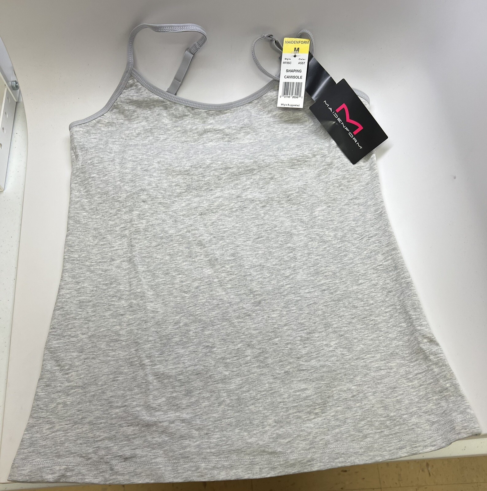 Maidenform 2pk Stretch Cotton Shelf Bra Cami Set Size M 6-8 Navy/grey ...