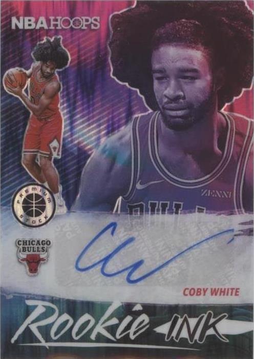 2019-20 Panini NBA Hoops Premium Stock - Rookie Ink Coby White #RI-CWT ...