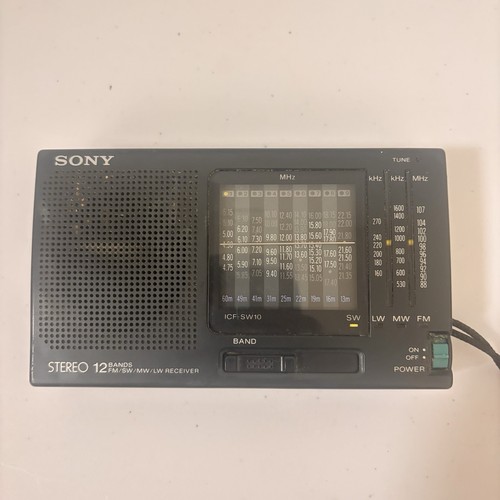 READ Sony Stereo 12 Bands FM SW MWLW Receiver Shortwave Radio ICF-SW10 ...