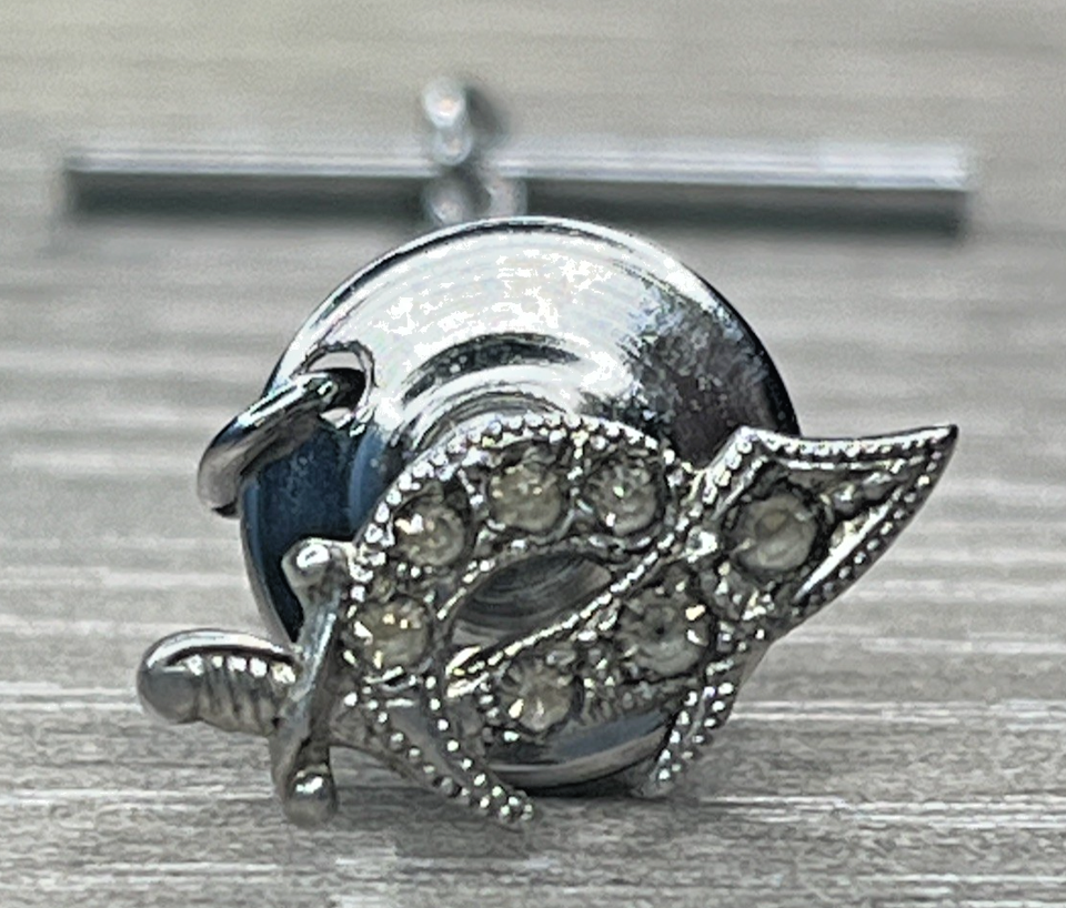 Vintage Sterling Shriners Masonic Scimitar Sword Rhinestone Tie Tac ...