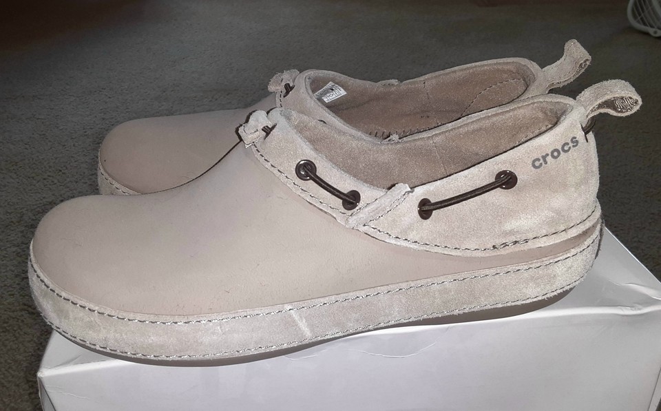 Women's Suede Crocs! New! Sz 9 Wide! | eBay
