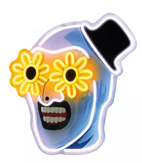 Spirit Halloween Terrifier Art the Clown 16in Neon LED Light-Up Sign ...