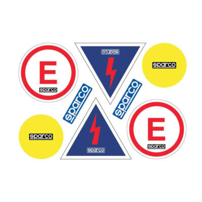 Sparco Fire Extinguisher Battery Cut Off Sticker Decal Set Pack MSA FIA ...