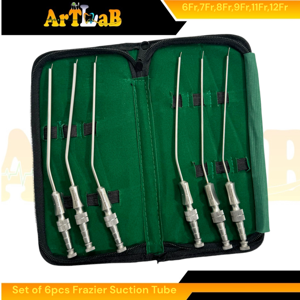 Frazier Suction Tubes w/ Finger Valve & Obturator Suction Tools ENT 6 ...