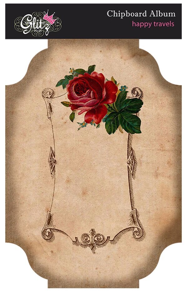 Glitz Design, Happy Travels, Chipboard Album, Covers & Pages, Mini Book ...