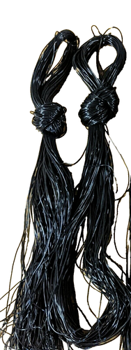 2 Pieces of African Rubber Hair Thread, Black Anango yarn, Fil Anango ...