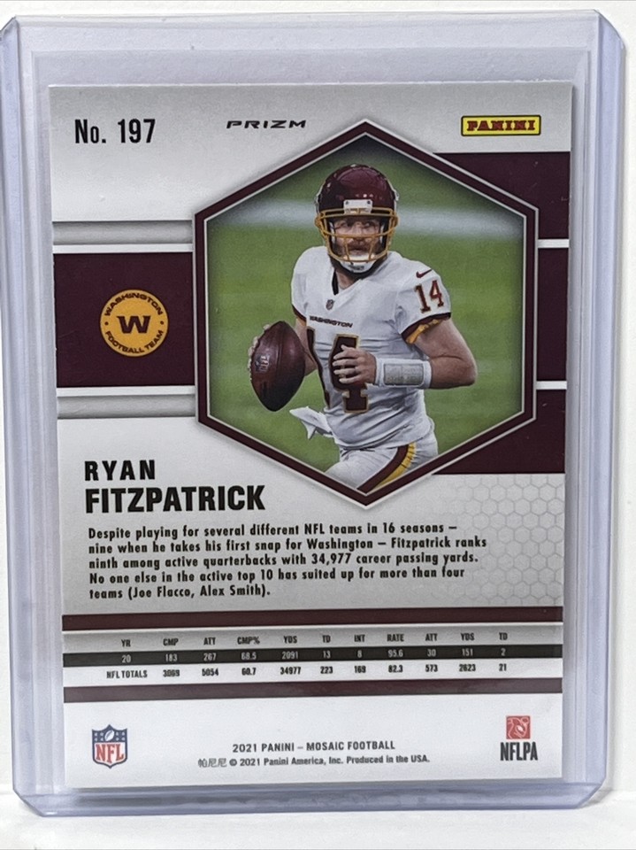 Washington Commanders - Ryan Fitzpatrick - 2021 Mosaic - Mosaic Pink ...