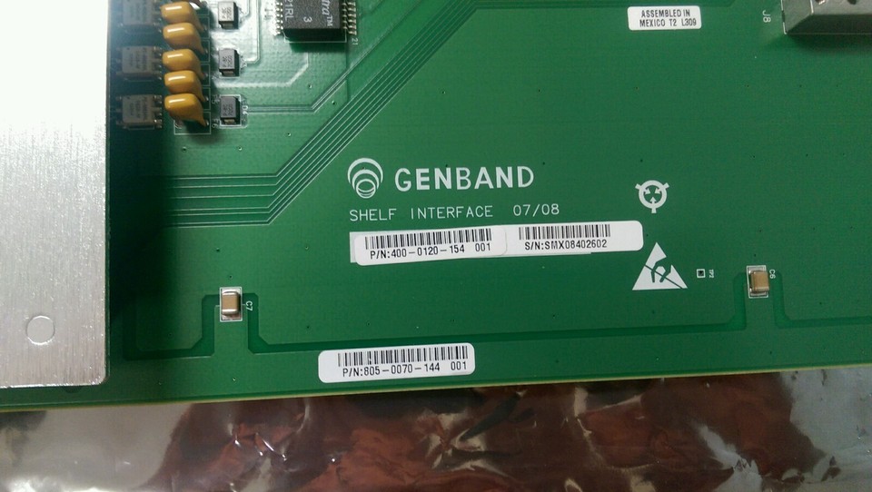 GENBAND G9 805-0070-144 SHELF INTERFACE Card. 400-0120-154 001 | eBay