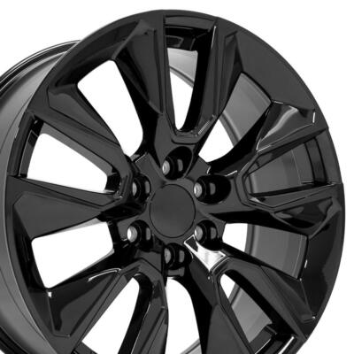 22 inch Gloss Black 5916 Rims SET (4) Fit GMC Sierra Yukon Escalade | eBay