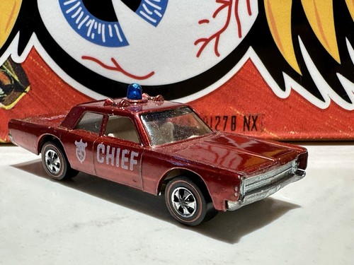 1970 Hot Wheels Redline Cruiser Fire Chief Red Rare Capped Wheel ...