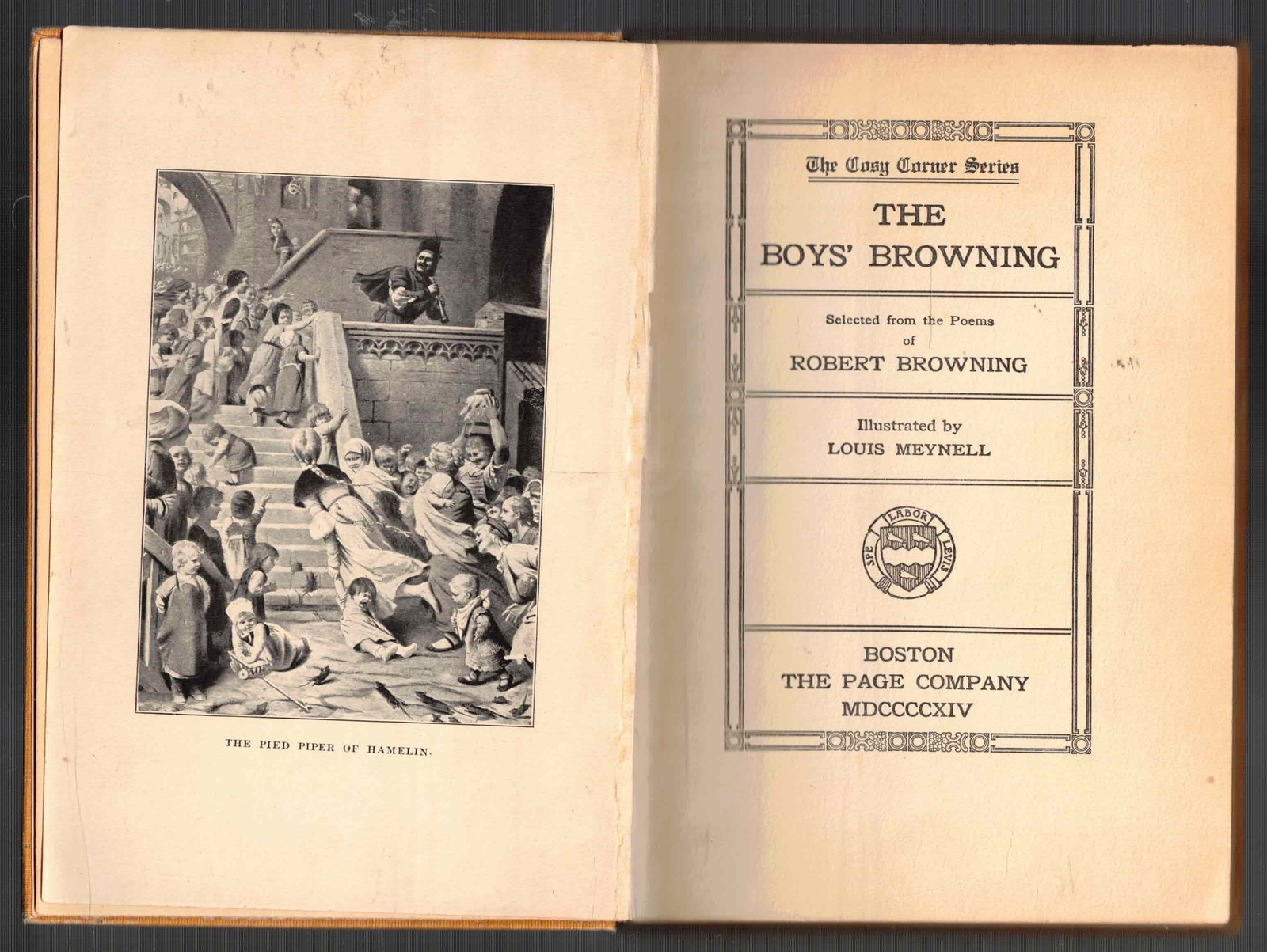 The Boys' Browning Selected Poems of Robert Browning Illustrated Louis ...