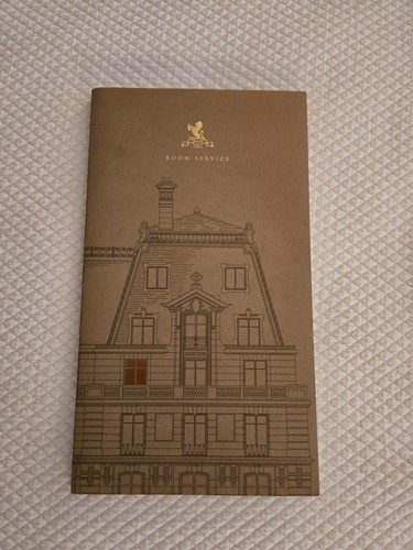 The Ritz Hotel London Room Service Menu | eBay